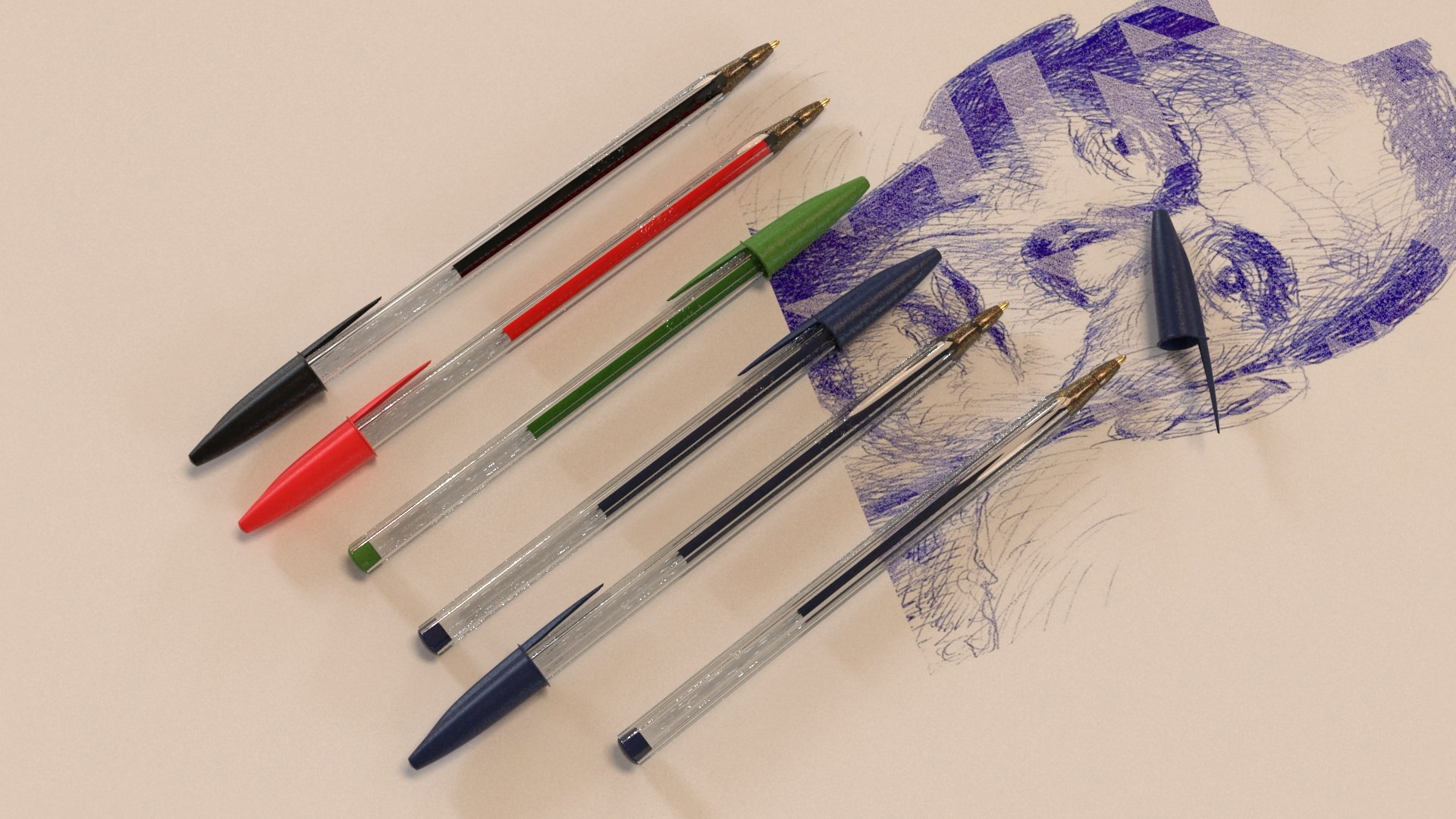 Pen BIC Model - TurboSquid 2198371