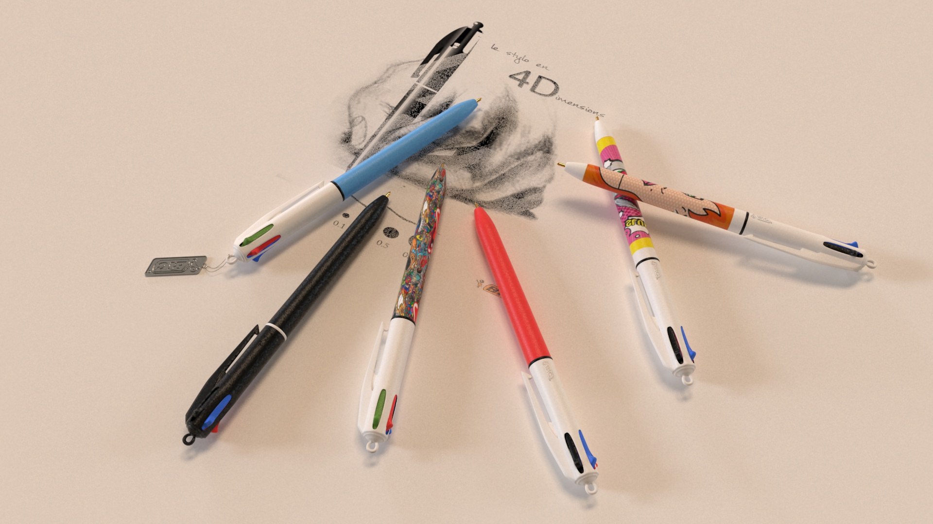 Pen BIC Model - TurboSquid 2198371