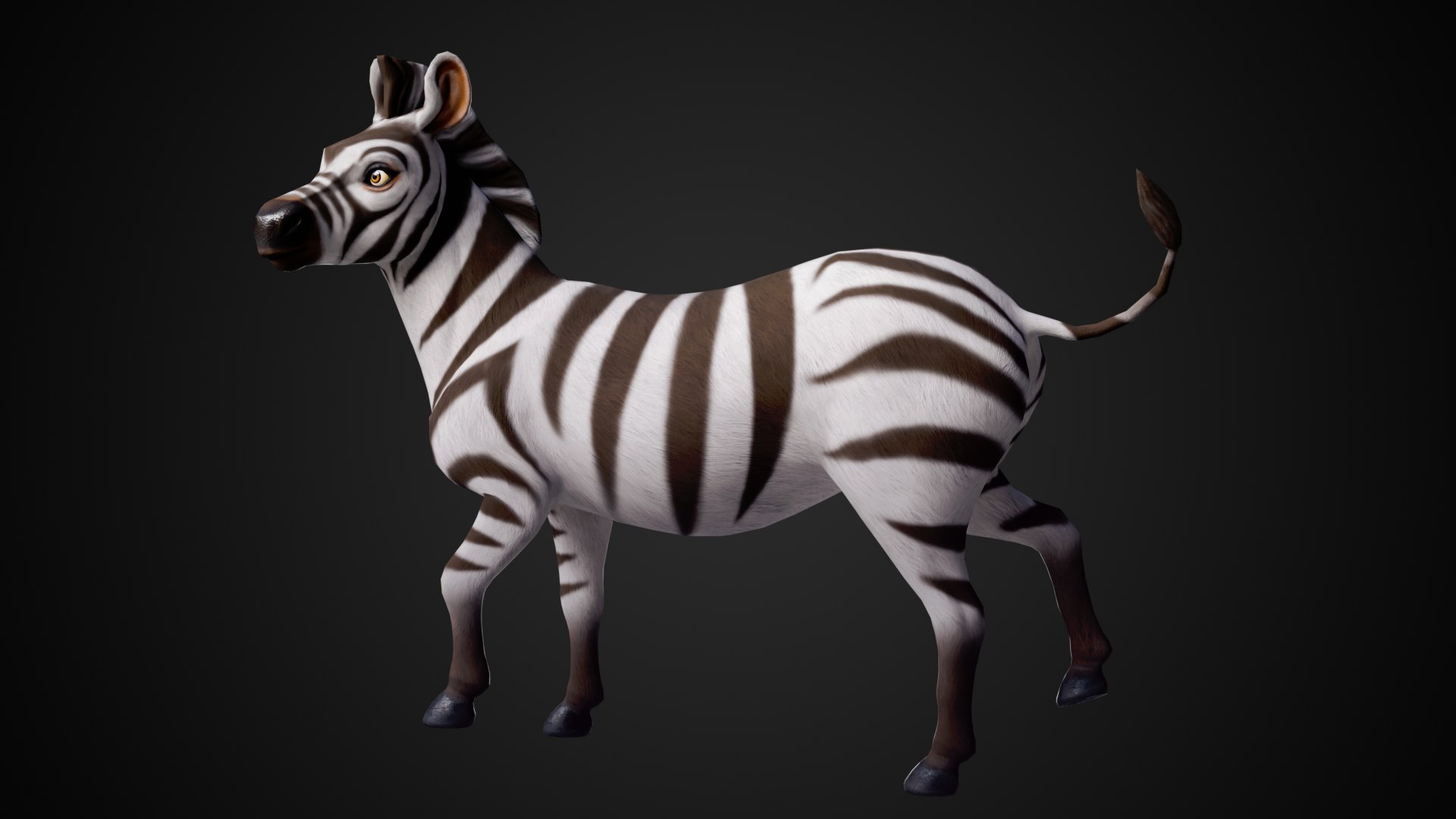 Stylized Wild Zebra - Rigged 3D Animal Auto-Rig Pro 3D Model ...