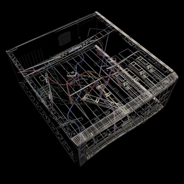 3d model of ruined pc case