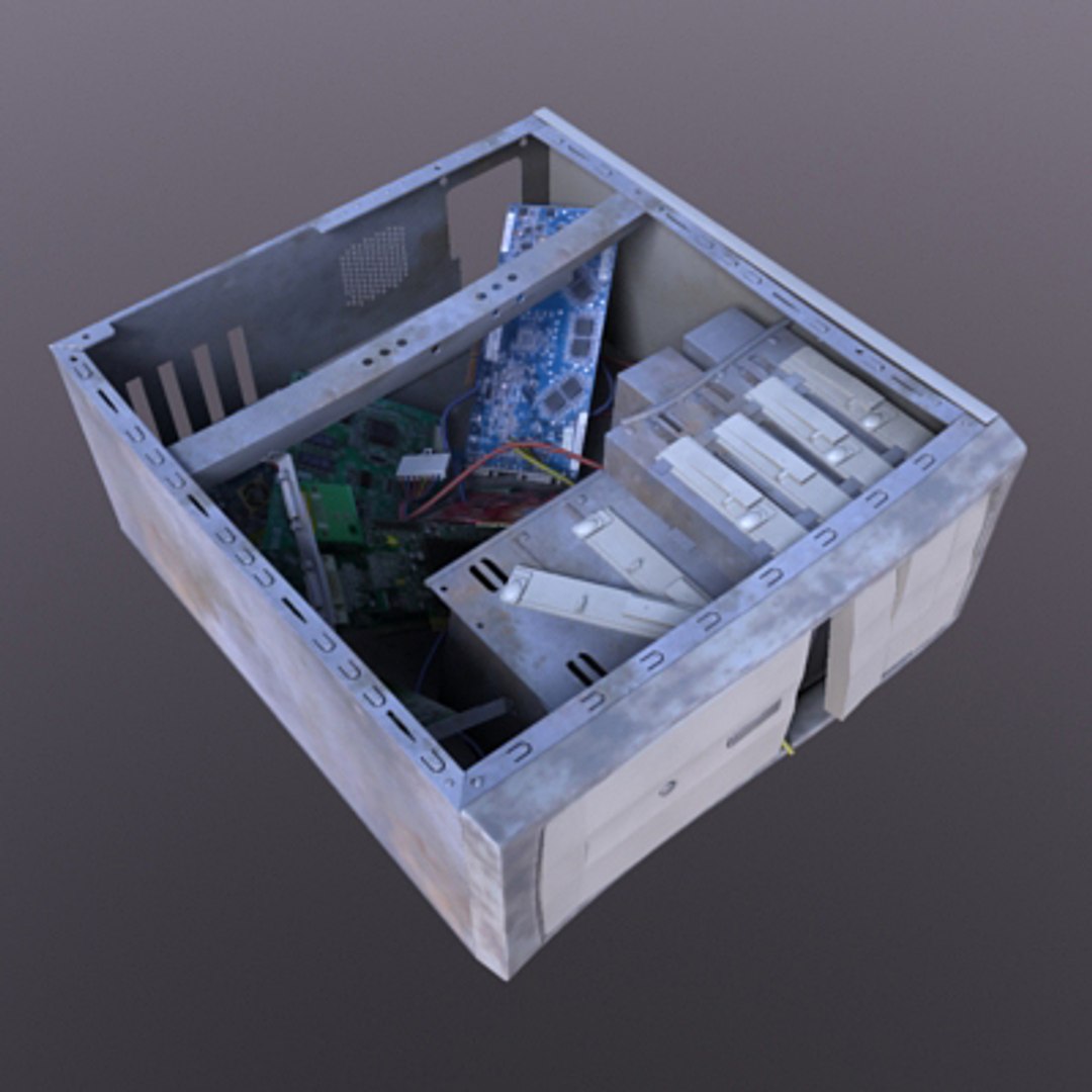 3d Model Of Ruined Pc Case
