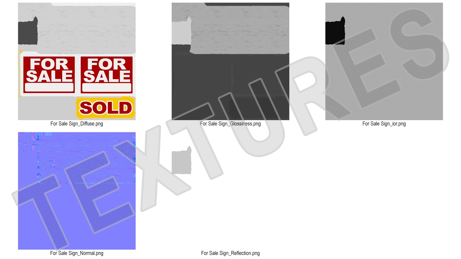 3D For Sale Sign Sold model - TurboSquid 1790688