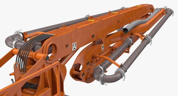 Concrete boom pump machine 3D model - TurboSquid 1384544