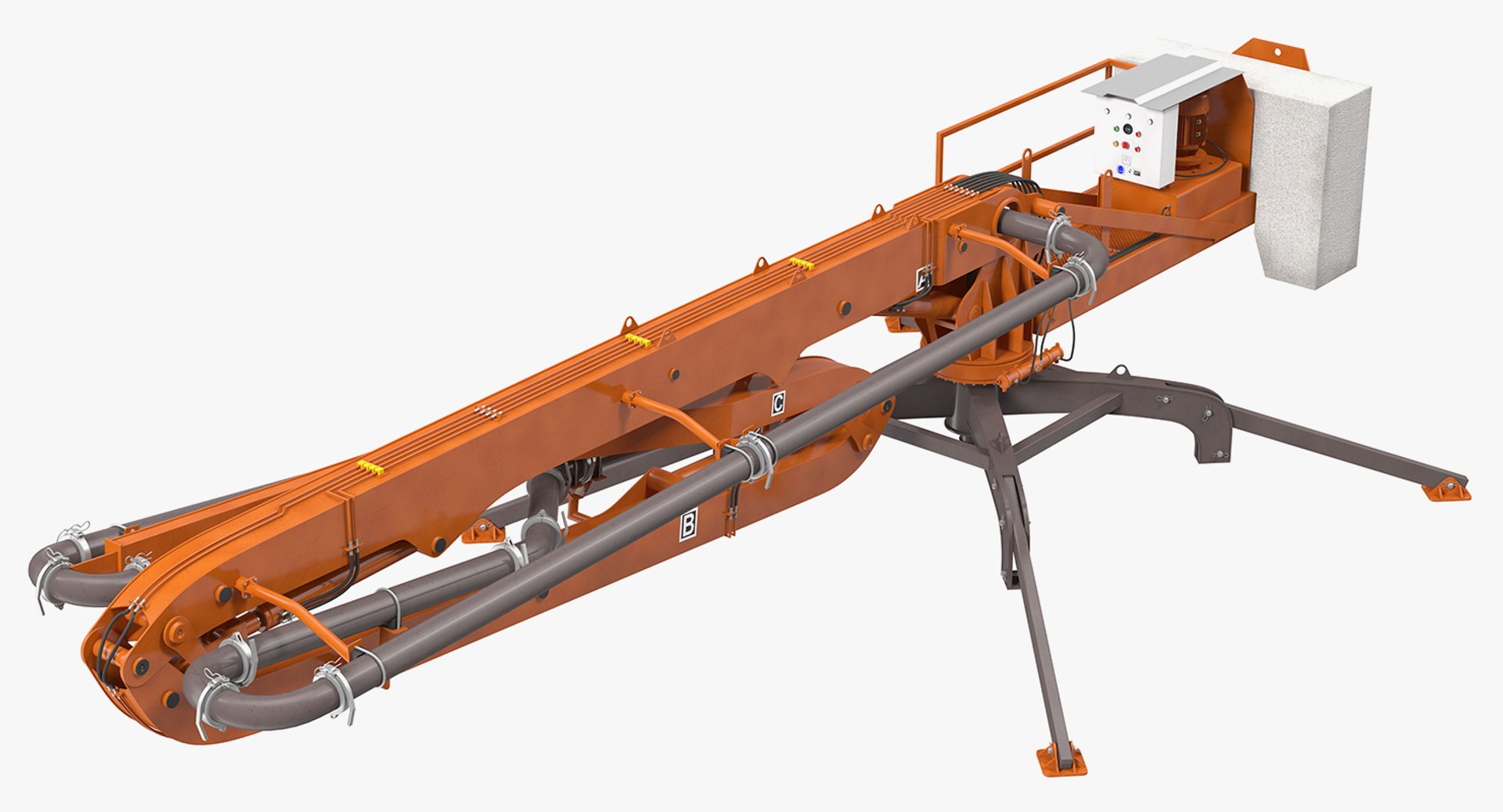 Concrete Boom Pump Machine 3D Model - TurboSquid 1384544