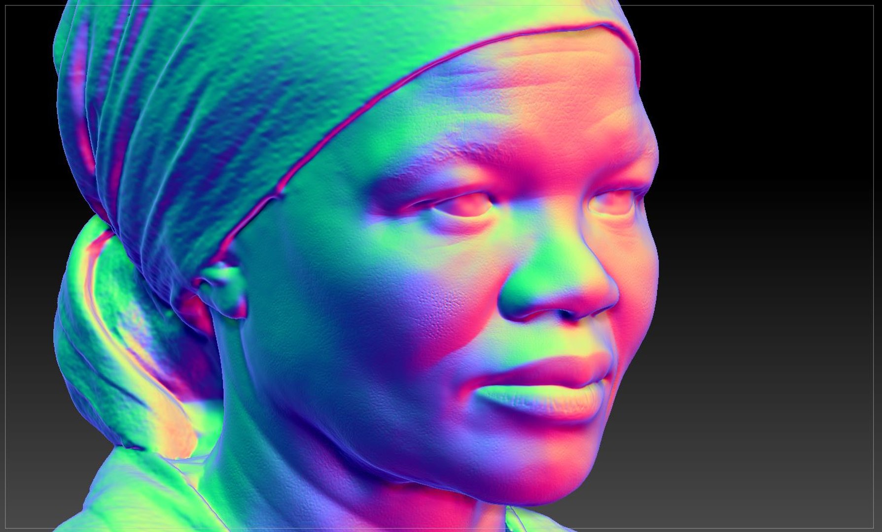 Scan African Woman 3d Obj