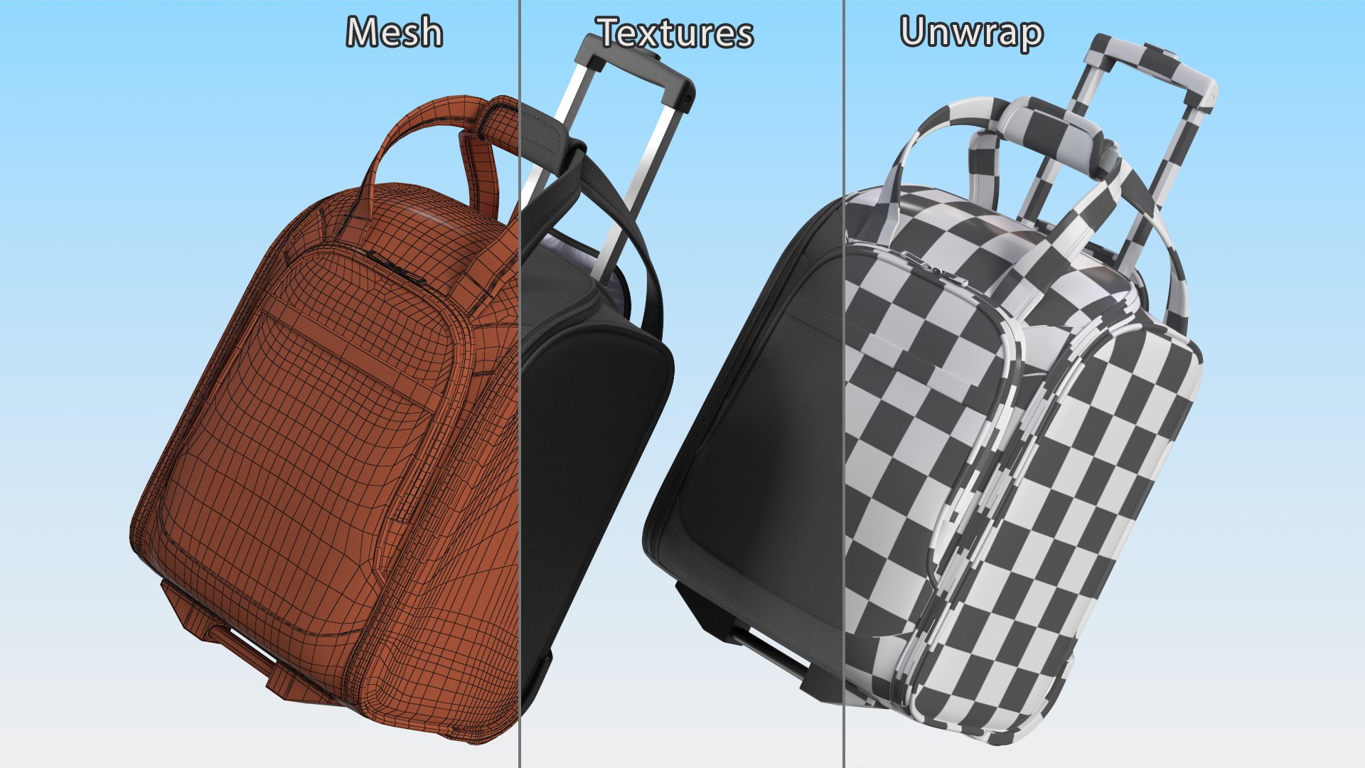 3D Black Softshell Rolling Luggage model - TurboSquid 2083679