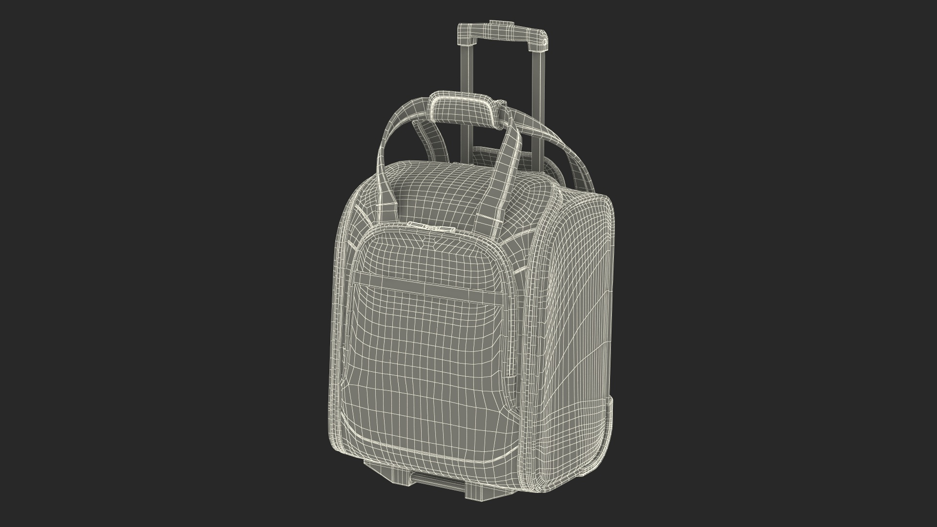 3D Black Softshell Rolling Luggage Model - TurboSquid 2083679