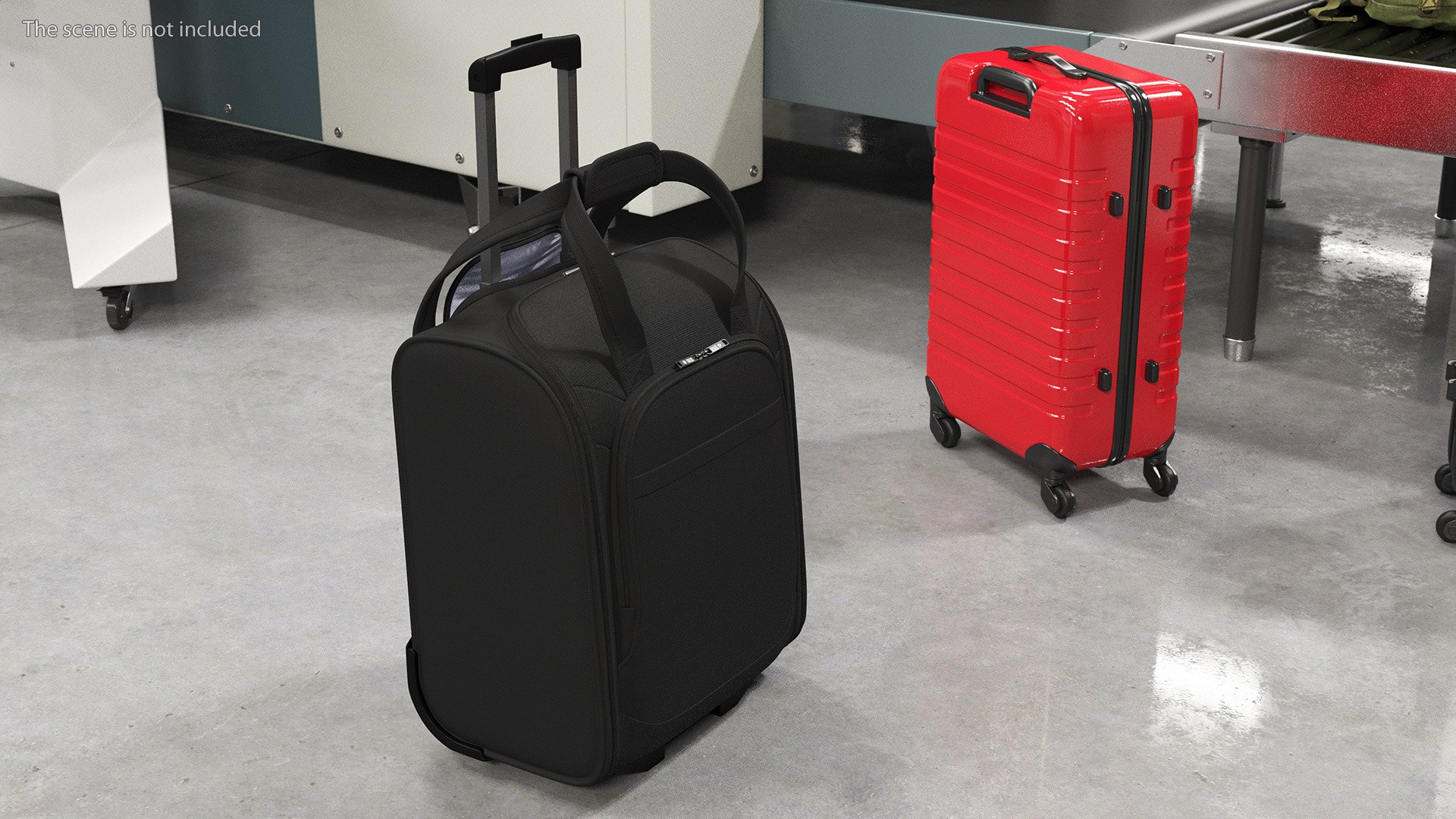 3D Black Softshell Rolling Luggage Model - TurboSquid 2083679
