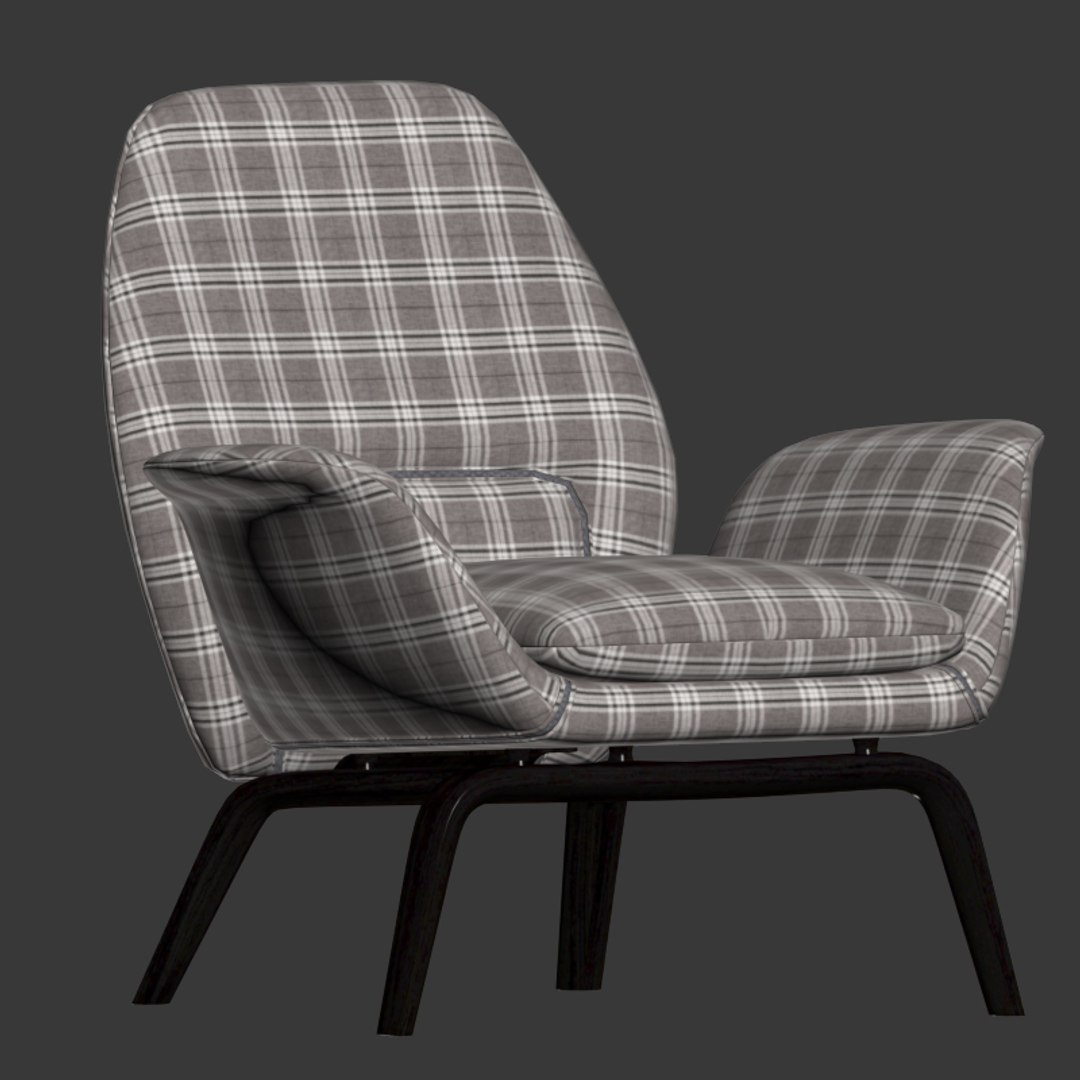 Gilliam Armchair Minotti 3D Model - TurboSquid 1492855