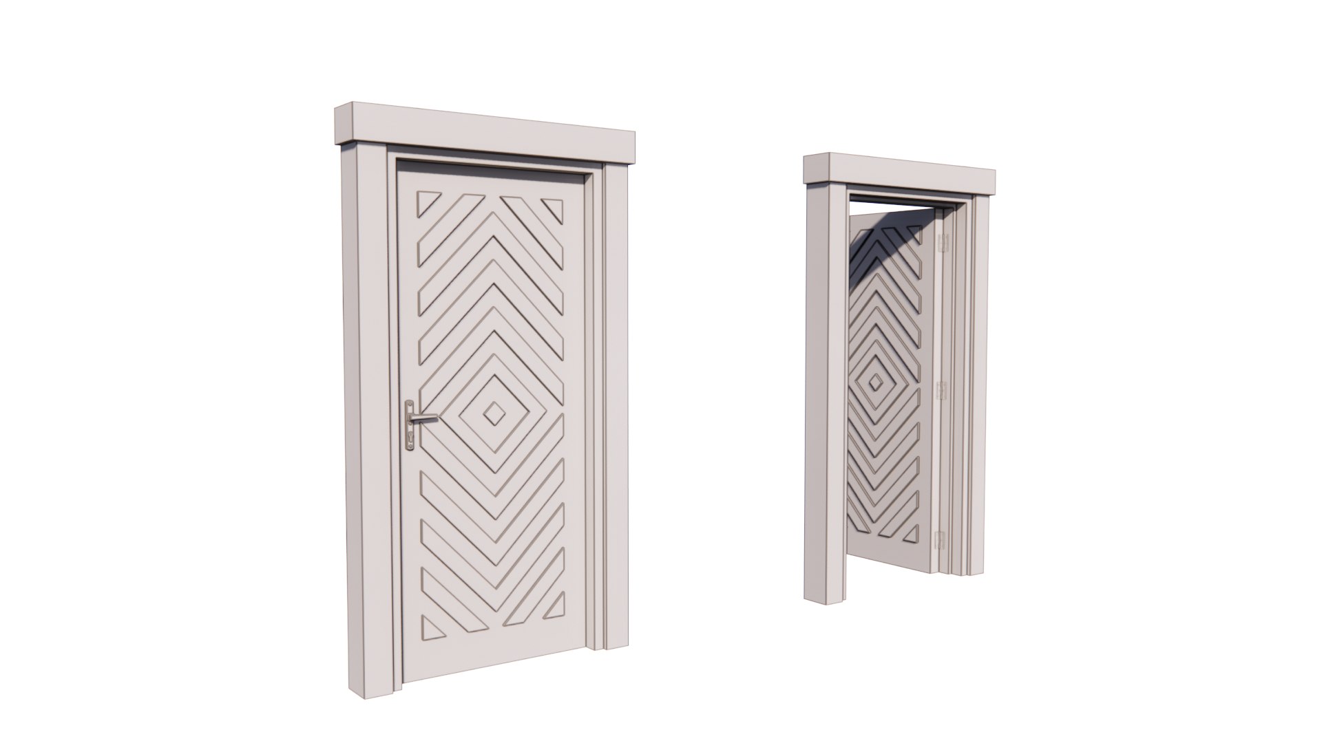 Red Pattern Door 3D Model - TurboSquid 2078527