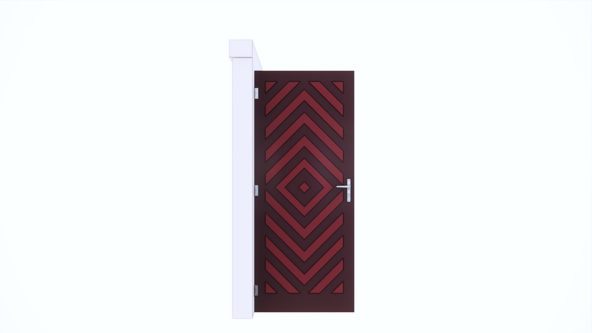 Red Pattern Door 3D Model - TurboSquid 2078527