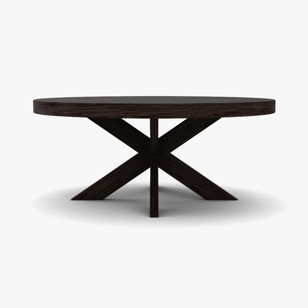3D Restoration Hardware 1960s French X-Base Table - TurboSquid 1961473