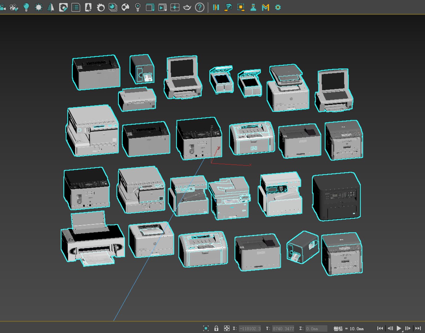 3D Printers And Copiers Printer And Copier Collection - TurboSquid 2413081