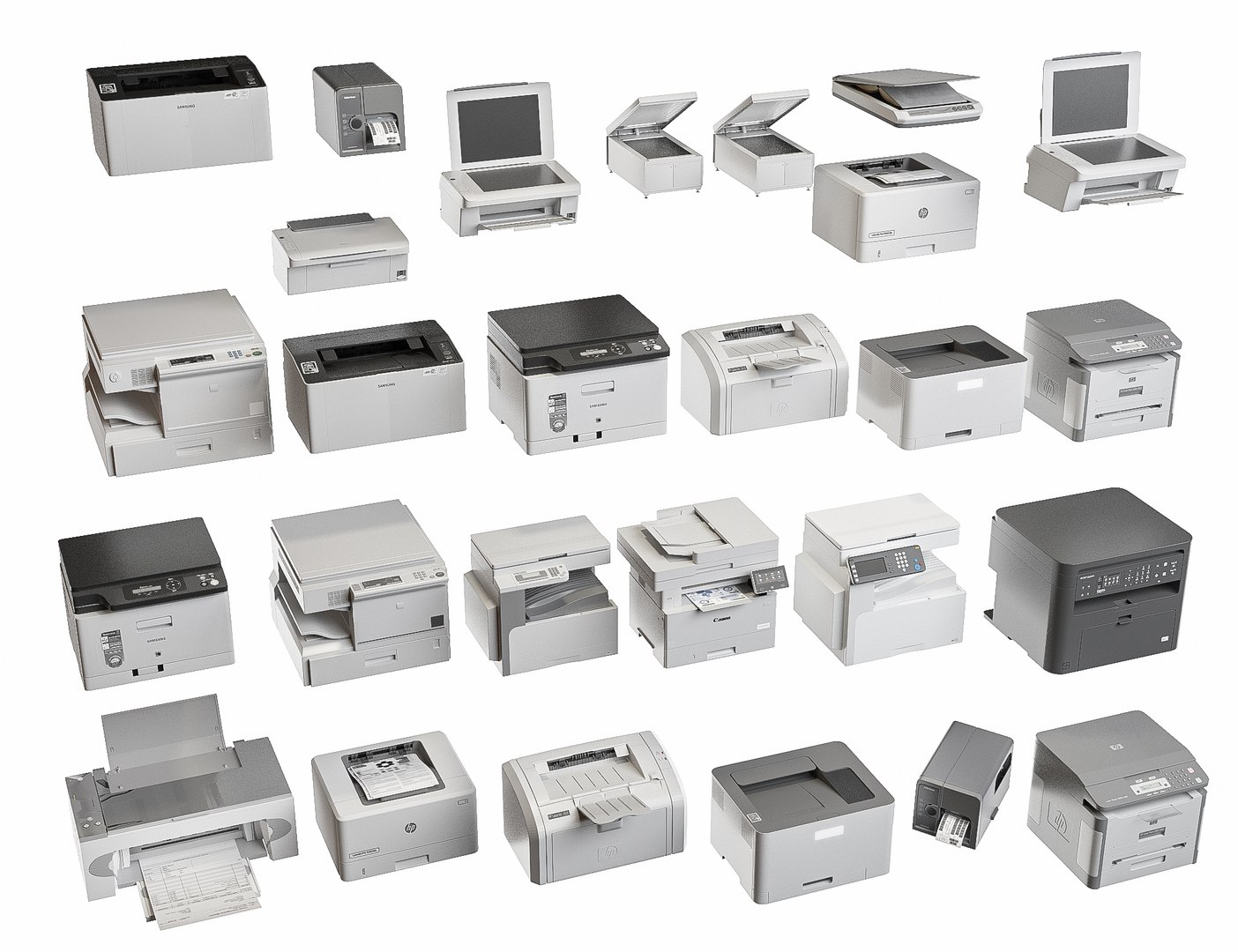 3D Printers And Copiers Printer And Copier Collection - TurboSquid 2413081
