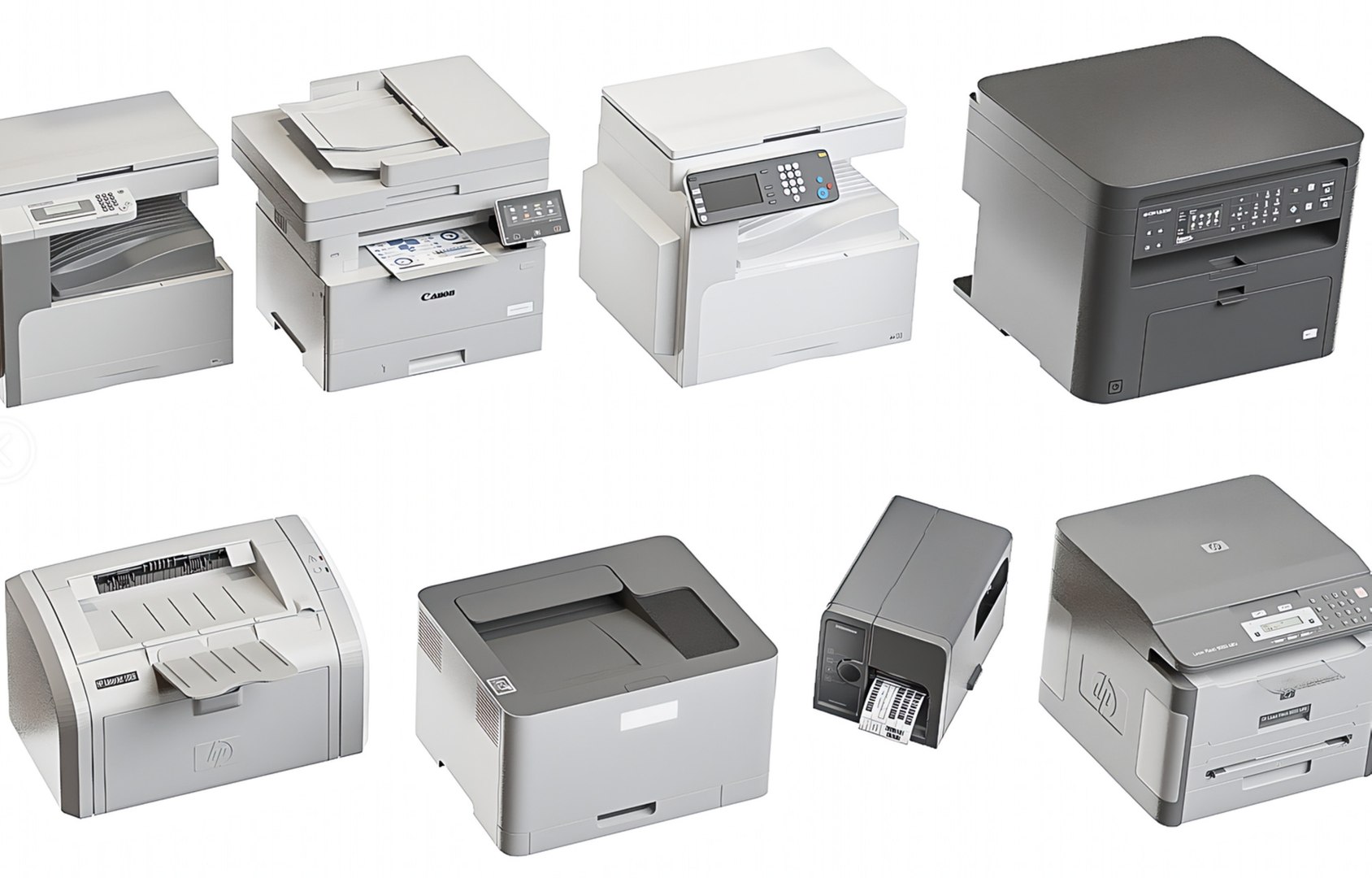 3D Printers And Copiers Printer And Copier Collection - TurboSquid 2413081