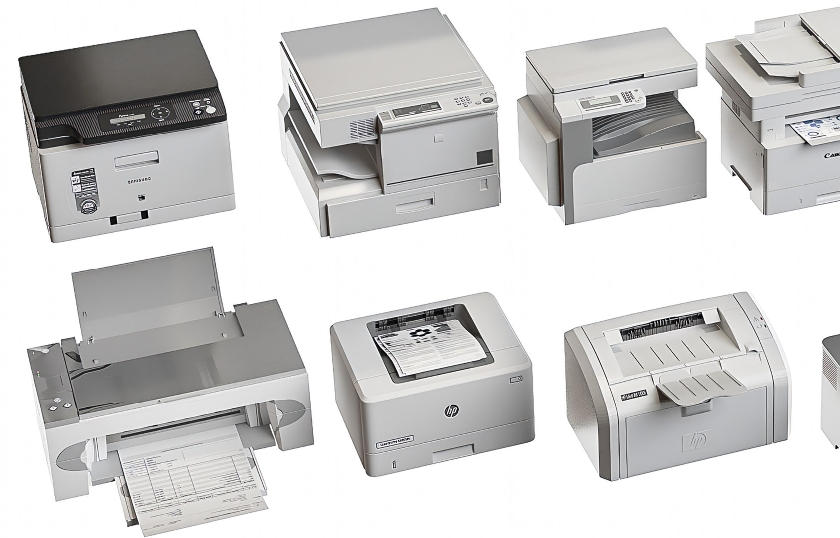 3D Printers And Copiers Printer And Copier Collection - TurboSquid 2413081