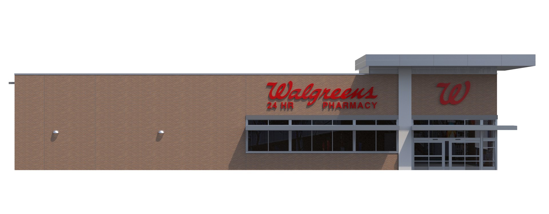 3D Retail Walgreens Building - TurboSquid 1238856