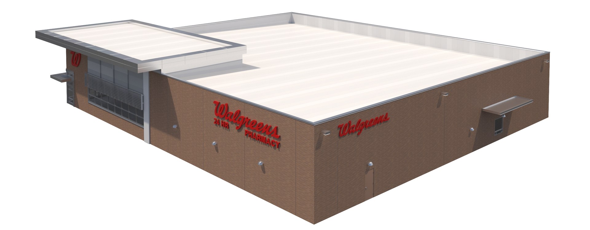 3D Retail Walgreens Building - TurboSquid 1238856