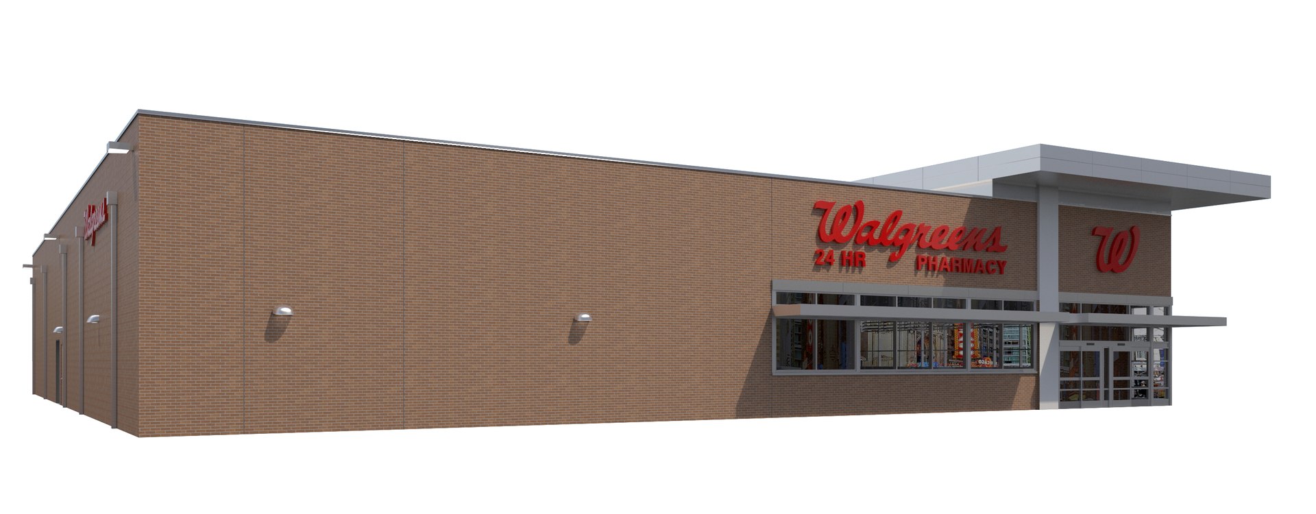 3D Retail Walgreens Building - TurboSquid 1238856