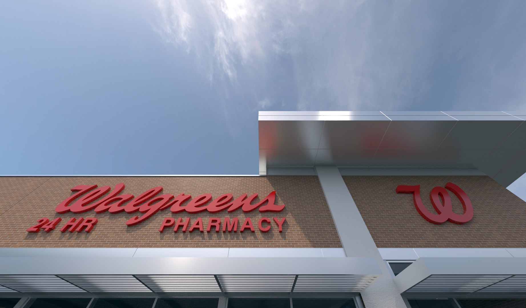 3D Retail Walgreens Building - TurboSquid 1238856