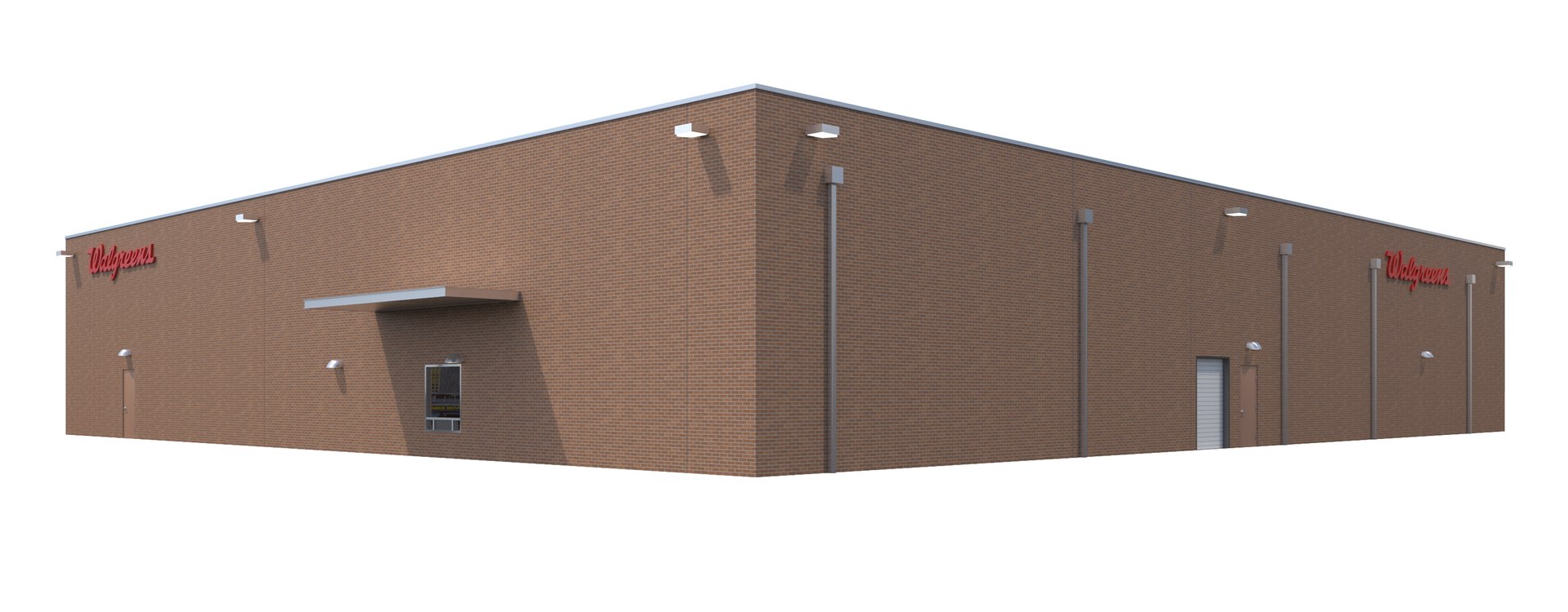 3D Retail Walgreens Building - TurboSquid 1238856