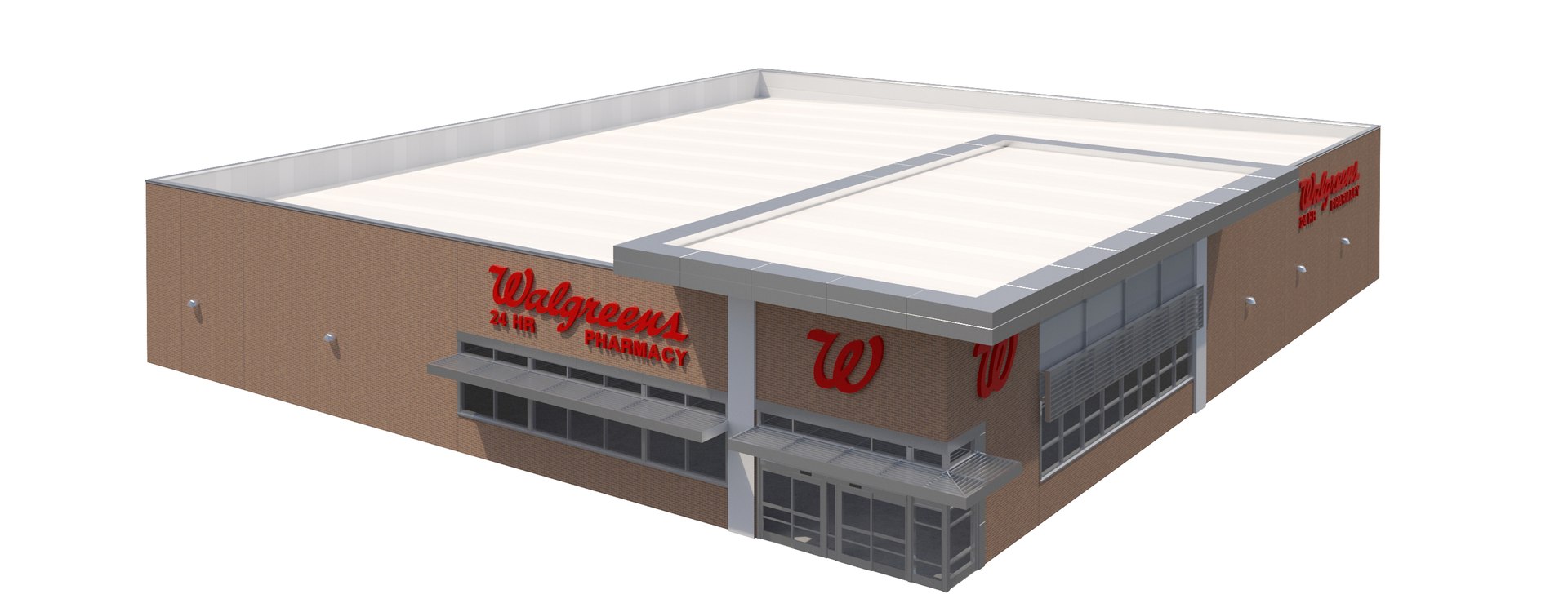 3D Retail Walgreens Building - TurboSquid 1238856