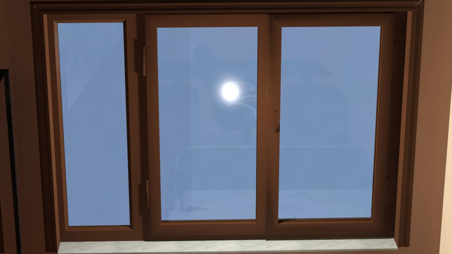 3d model of interior design window