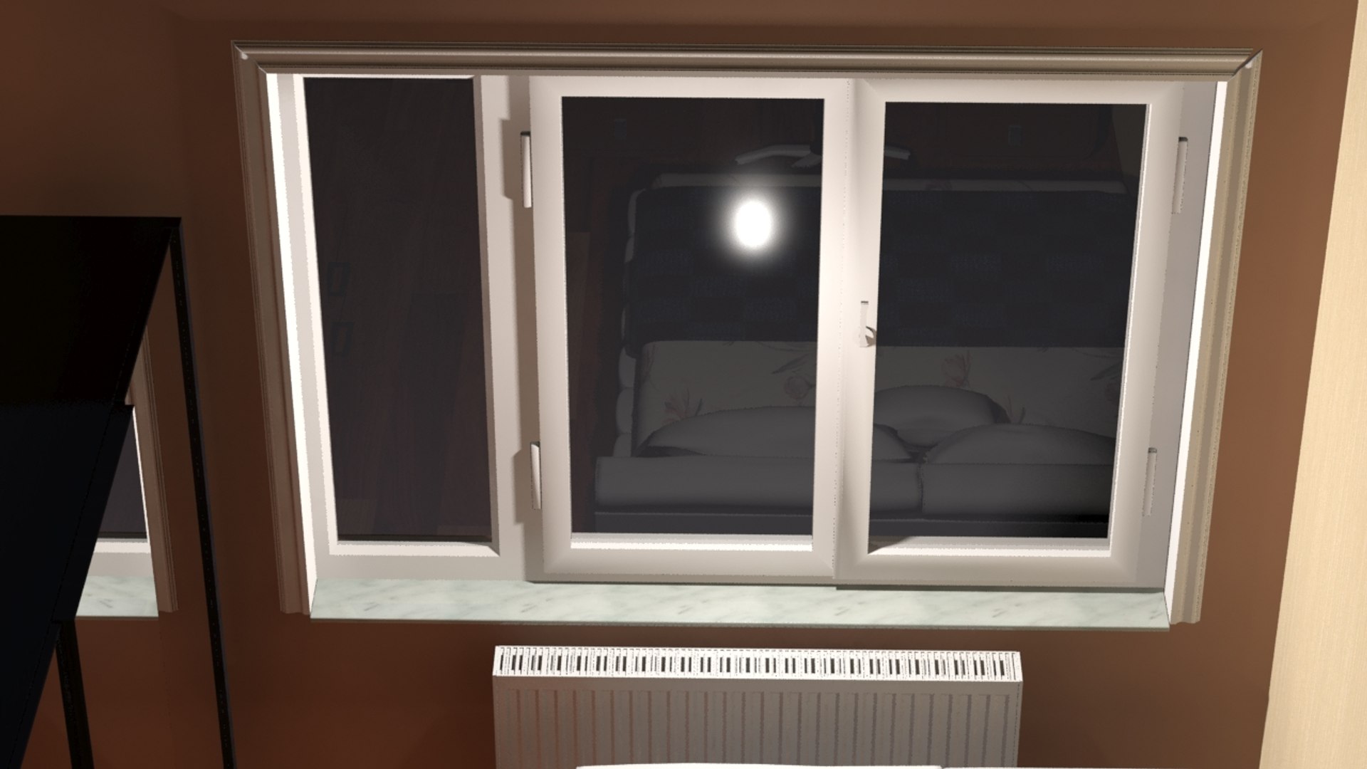 3d model of interior design window