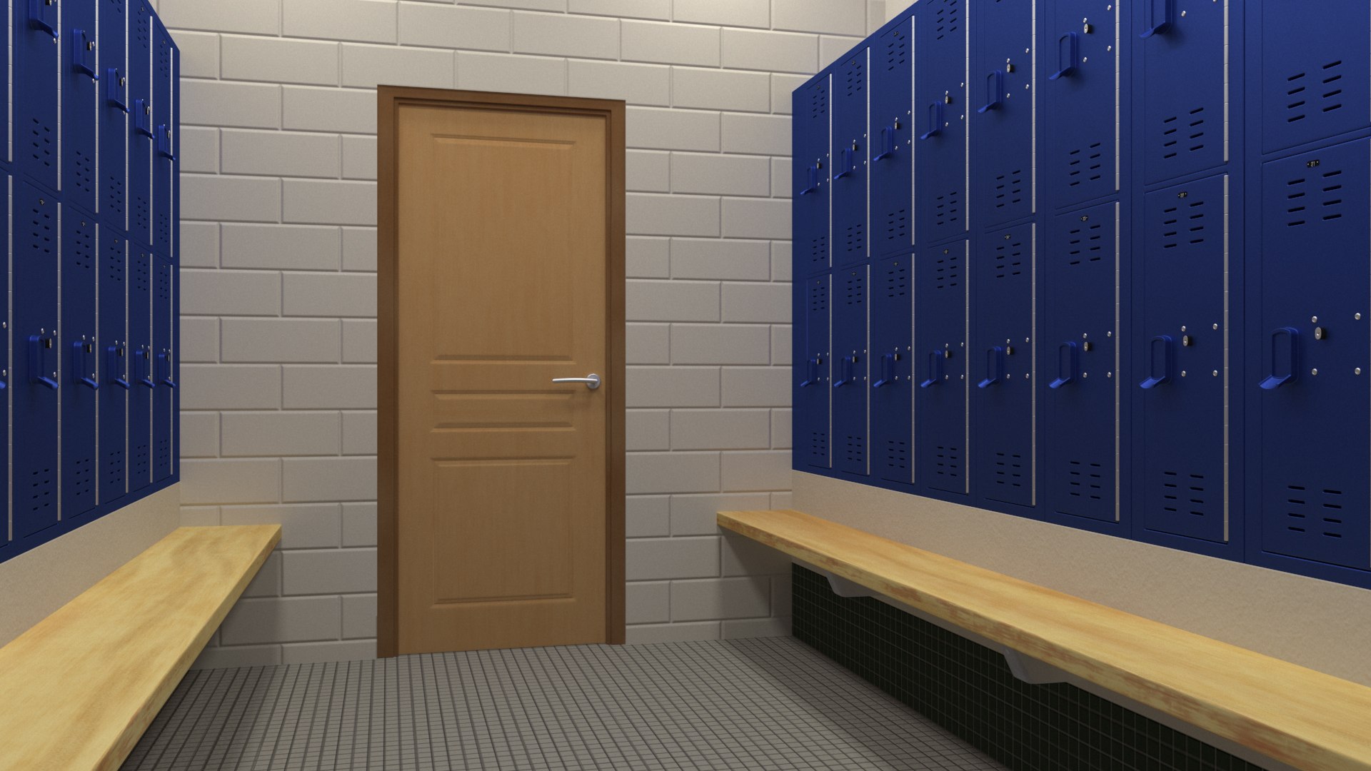 3D Locker Room Concept Blue - TurboSquid 2230713