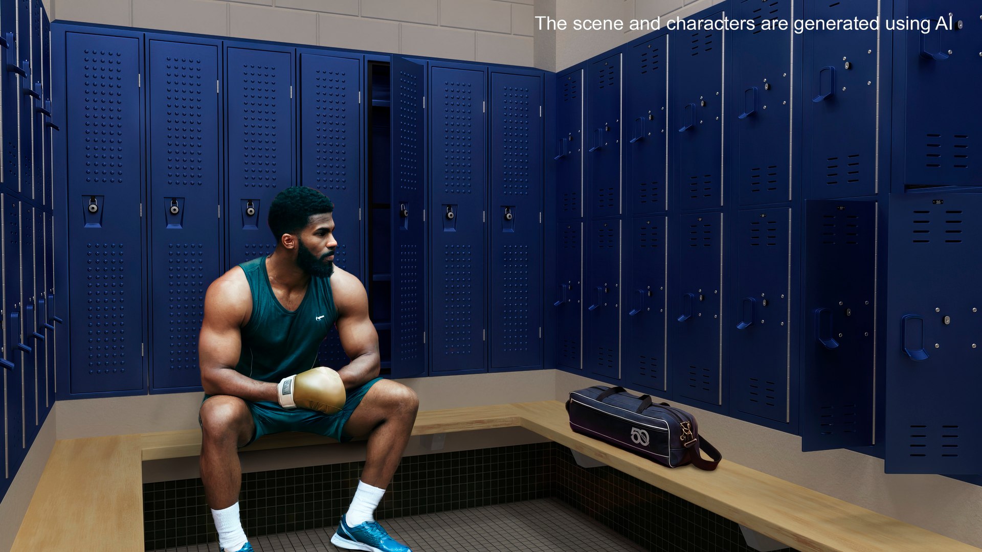 3D Locker Room Concept Blue - TurboSquid 2230713