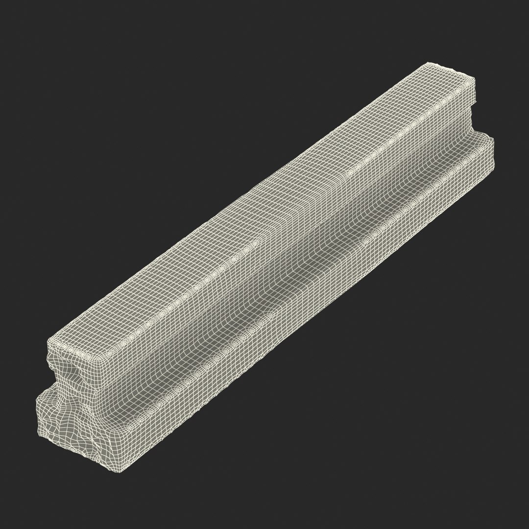 3d model concrete t-beam chunk