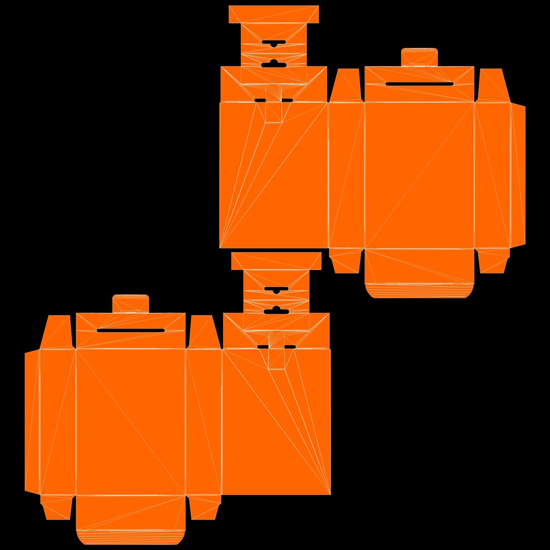 3D Hanging Display Packaging Box Foldable Locking Flap - TurboSquid 2383361