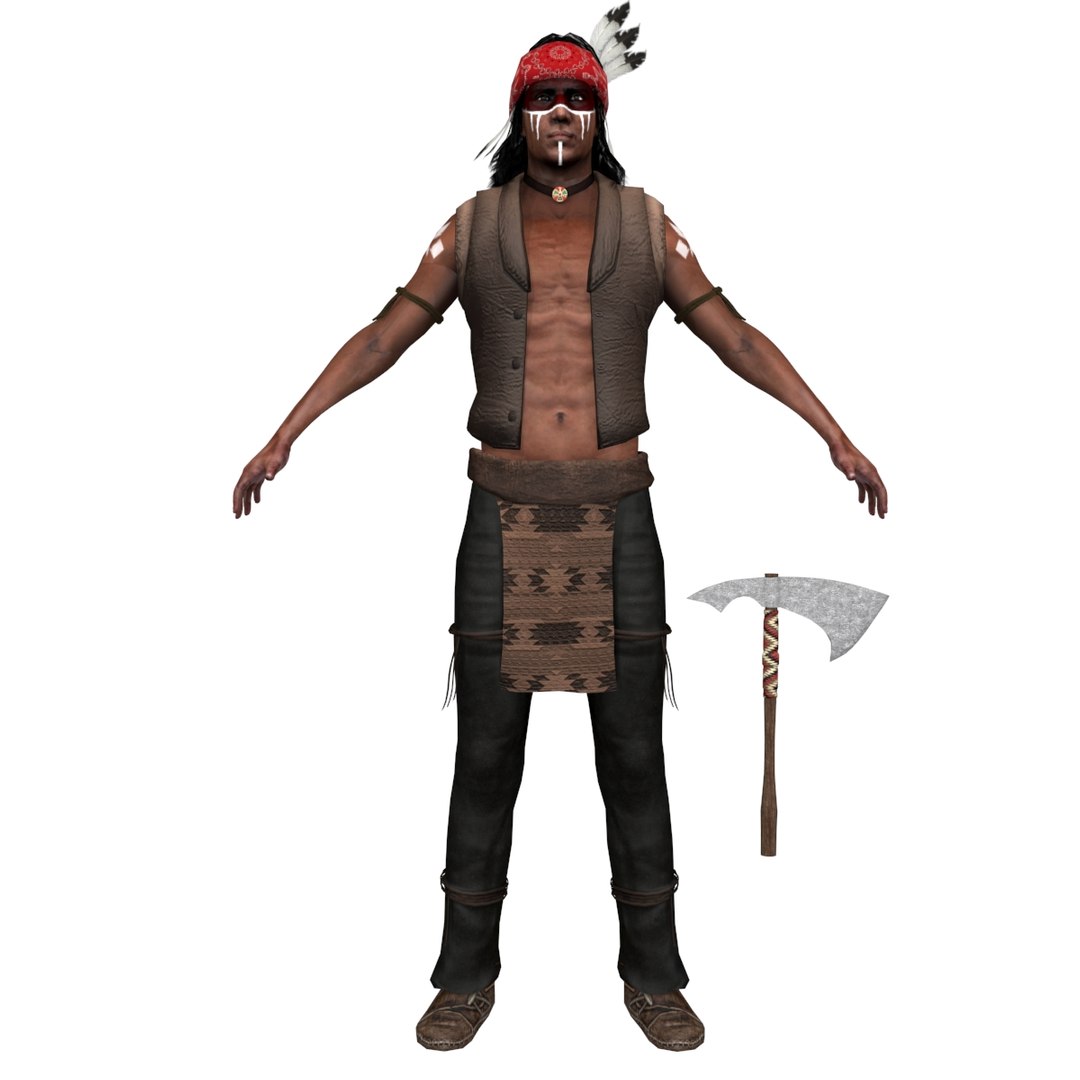 3D Native American Man - TurboSquid 1258034