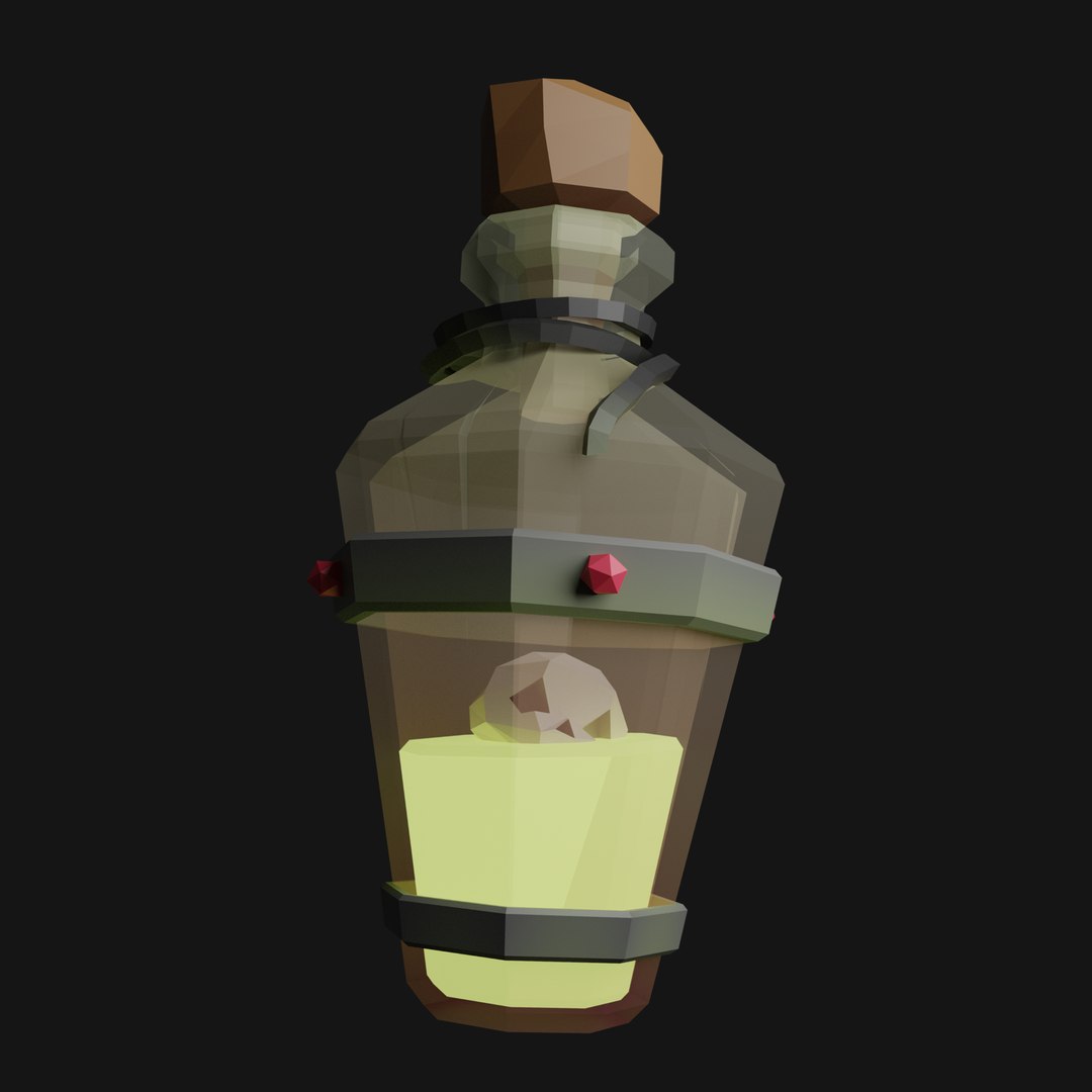 Lowpoly Poison Vial Model - TurboSquid 1859445