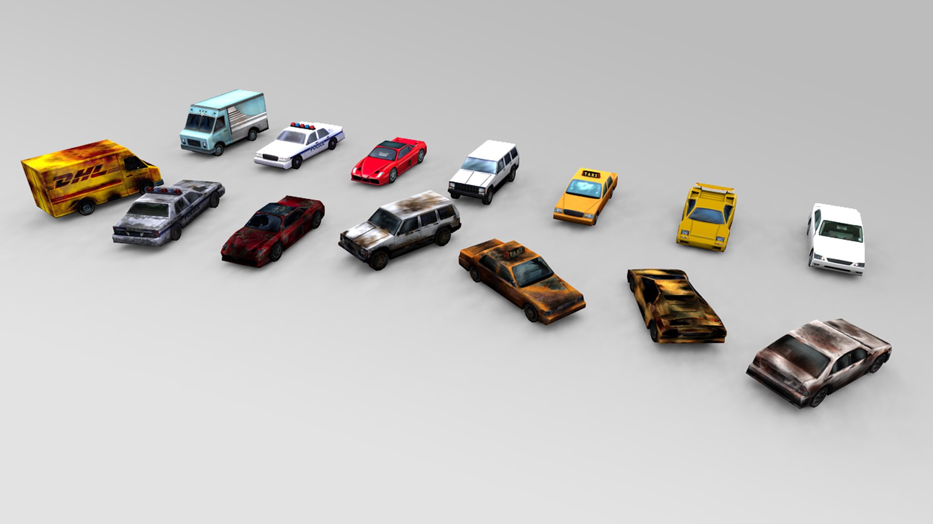 Unwrapped Assets 3d Model