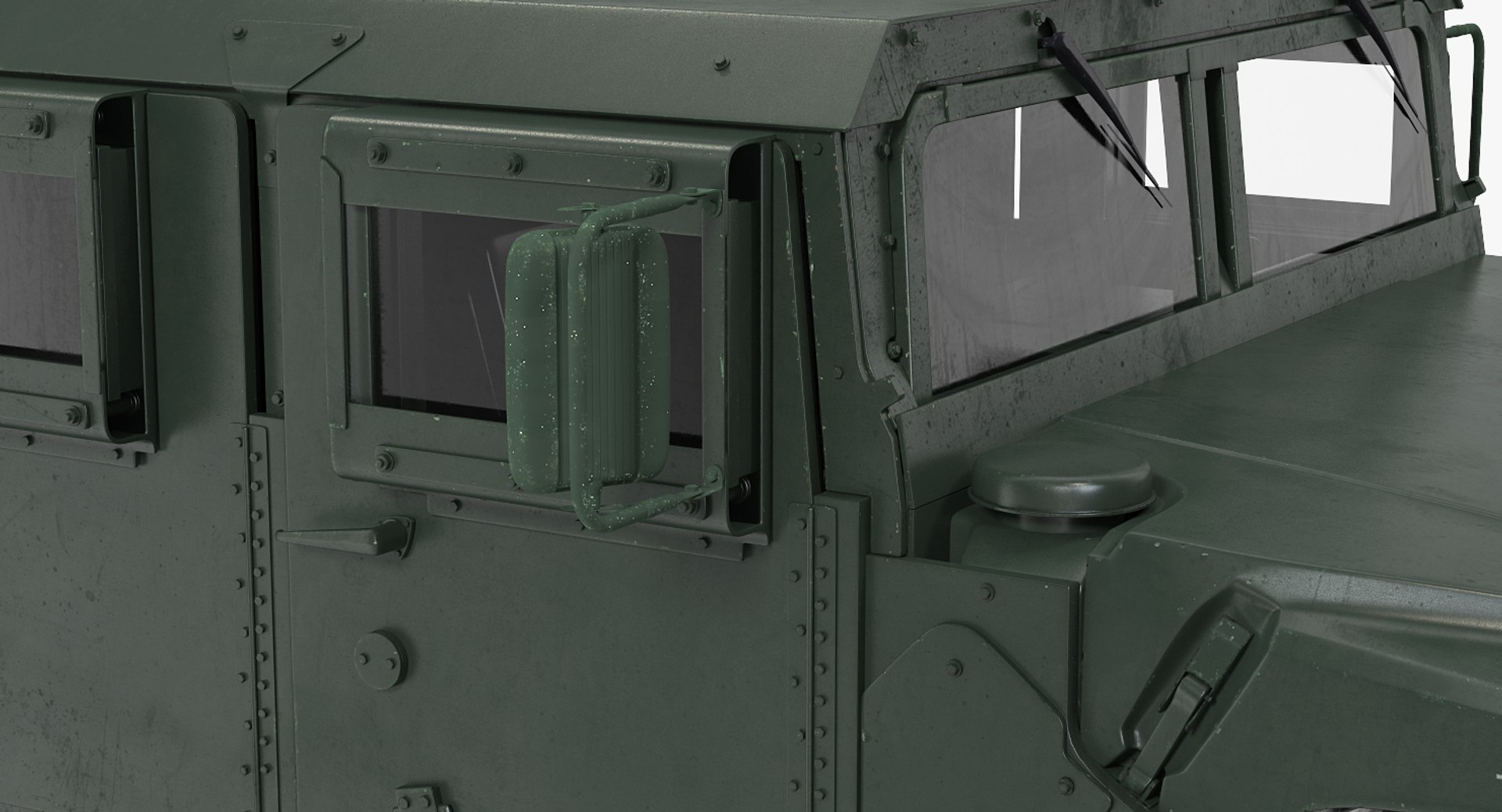 3d model humvee m1151 simple interior