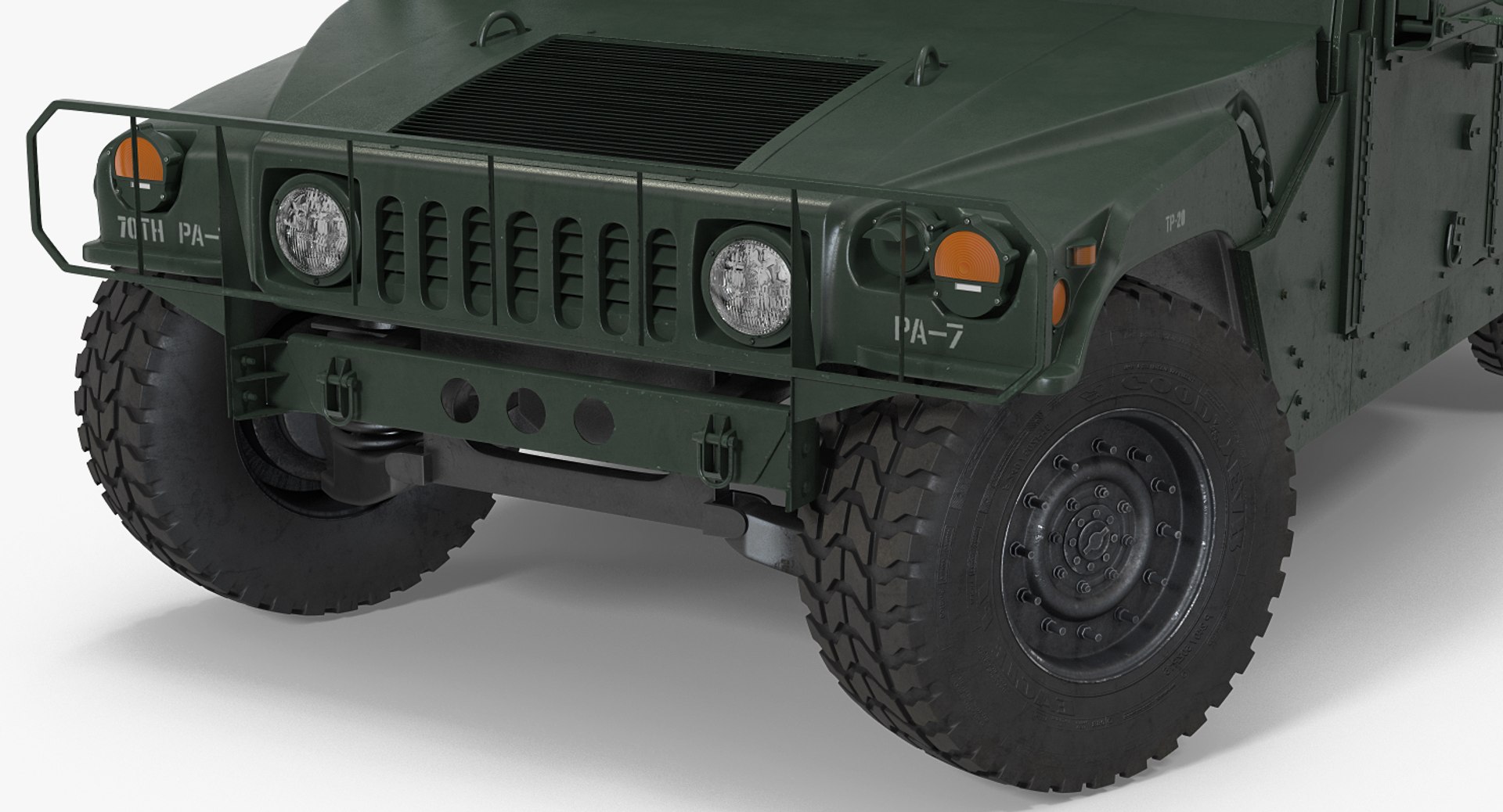 3d model humvee m1151 simple interior