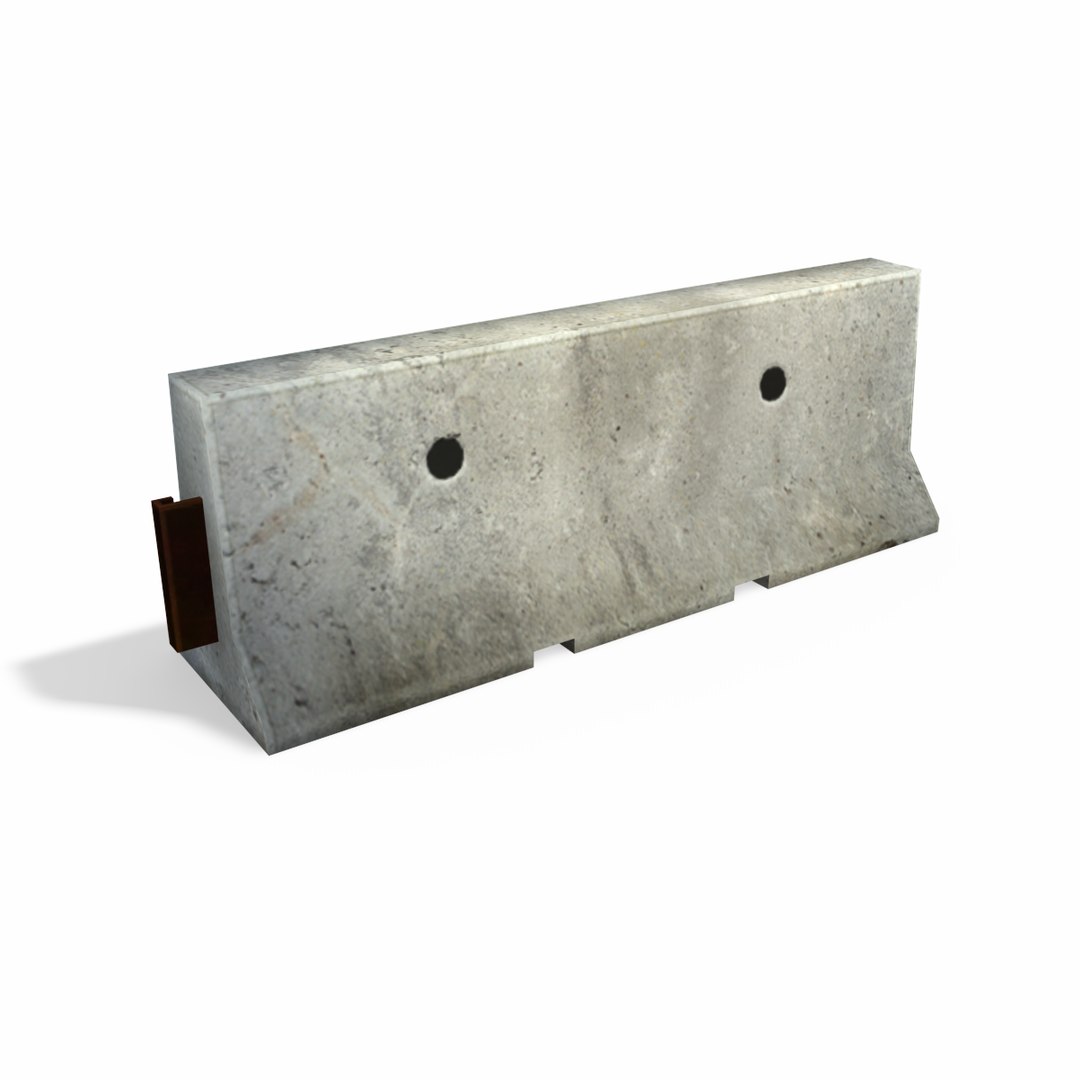 3d K Rails Jersey Barriers Model