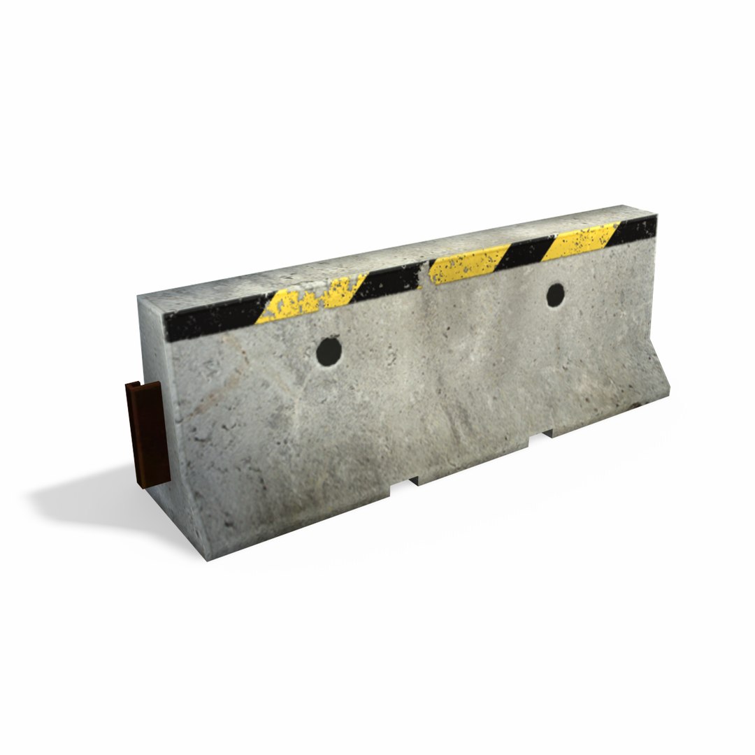 3d K Rails Jersey Barriers Model