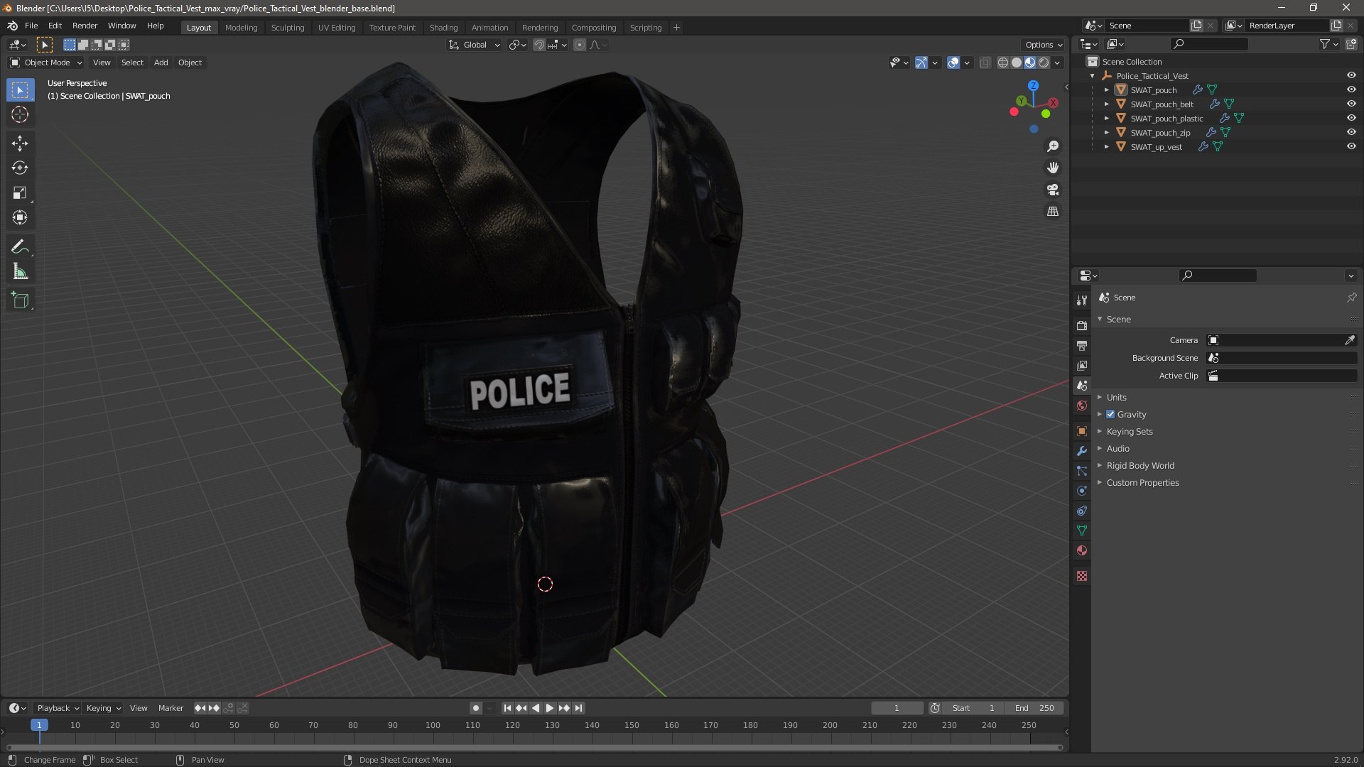 3D Police Tactical Vest Model - TurboSquid 2230271