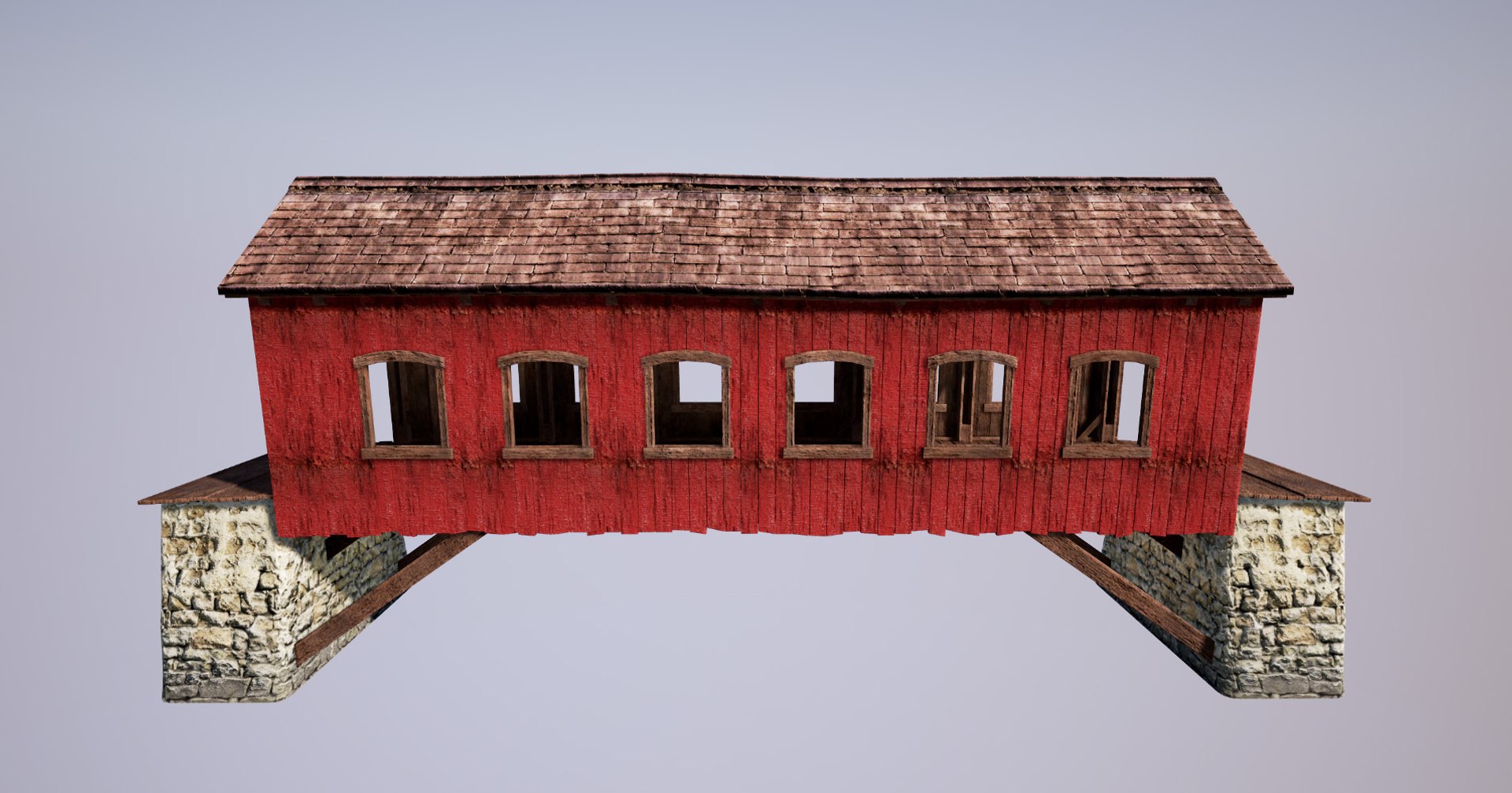 3d covered bridge model