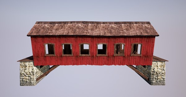3d covered bridge model