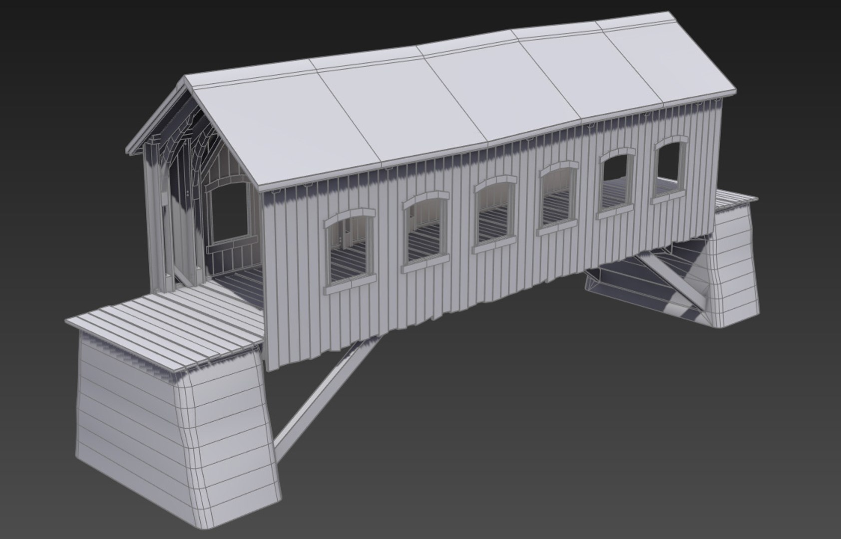 3d covered bridge model