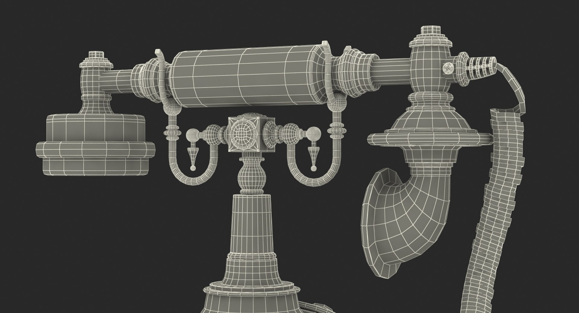 3D Vintage Antique Telephone Phone - TurboSquid 1380434