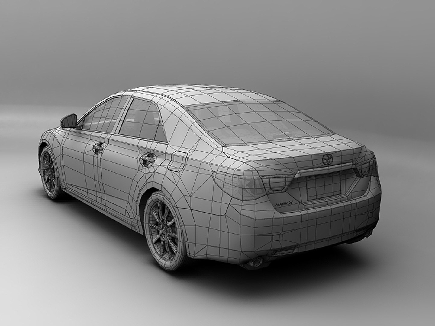 luxury sedan car 3d model