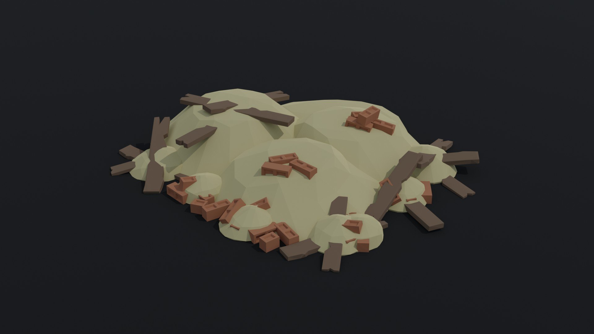 Low-poly Cartoon Medieval Debris Kit Polygonal 3D Model - TurboSquid ...