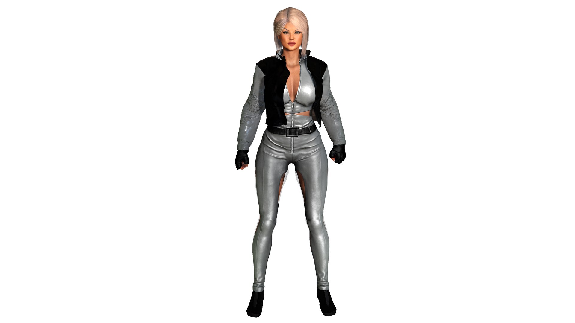 3D REALISTIC HUMAN RIGGED CHARACTER - FUTURISTIC OUTFIT - BROWN TALL ...