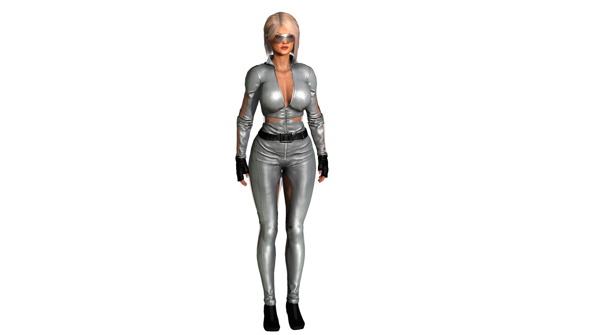 3D REALISTIC HUMAN RIGGED CHARACTER - FUTURISTIC OUTFIT - BROWN TALL CURVY BODY 3D Model ...