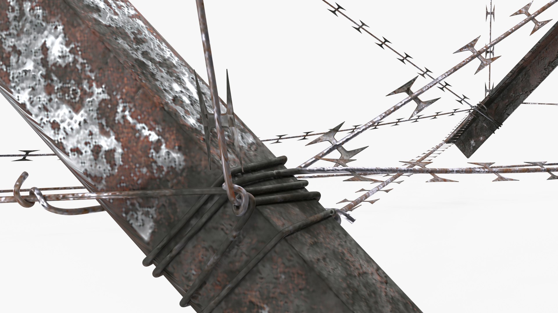 3D Rest Razor Wire Obstacle Model - TurboSquid 1713219