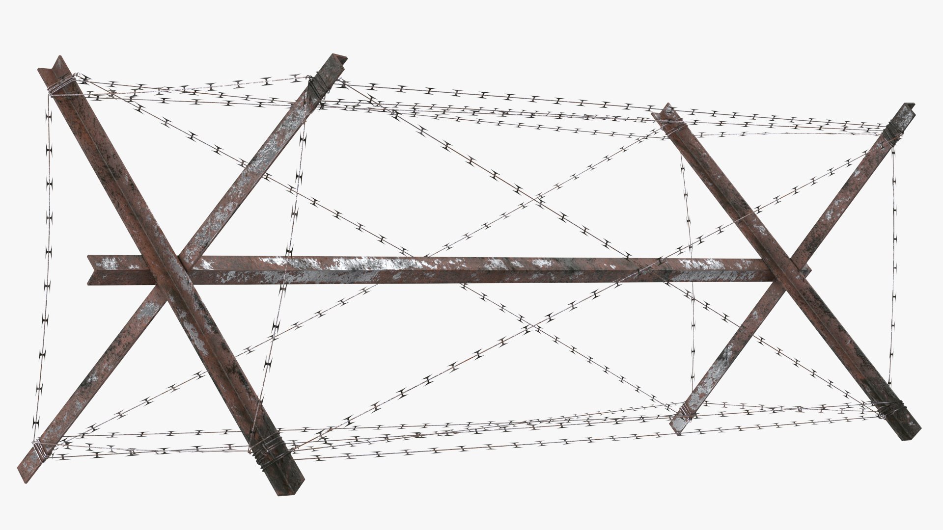 3D Rest Razor Wire Obstacle Model - TurboSquid 1713219